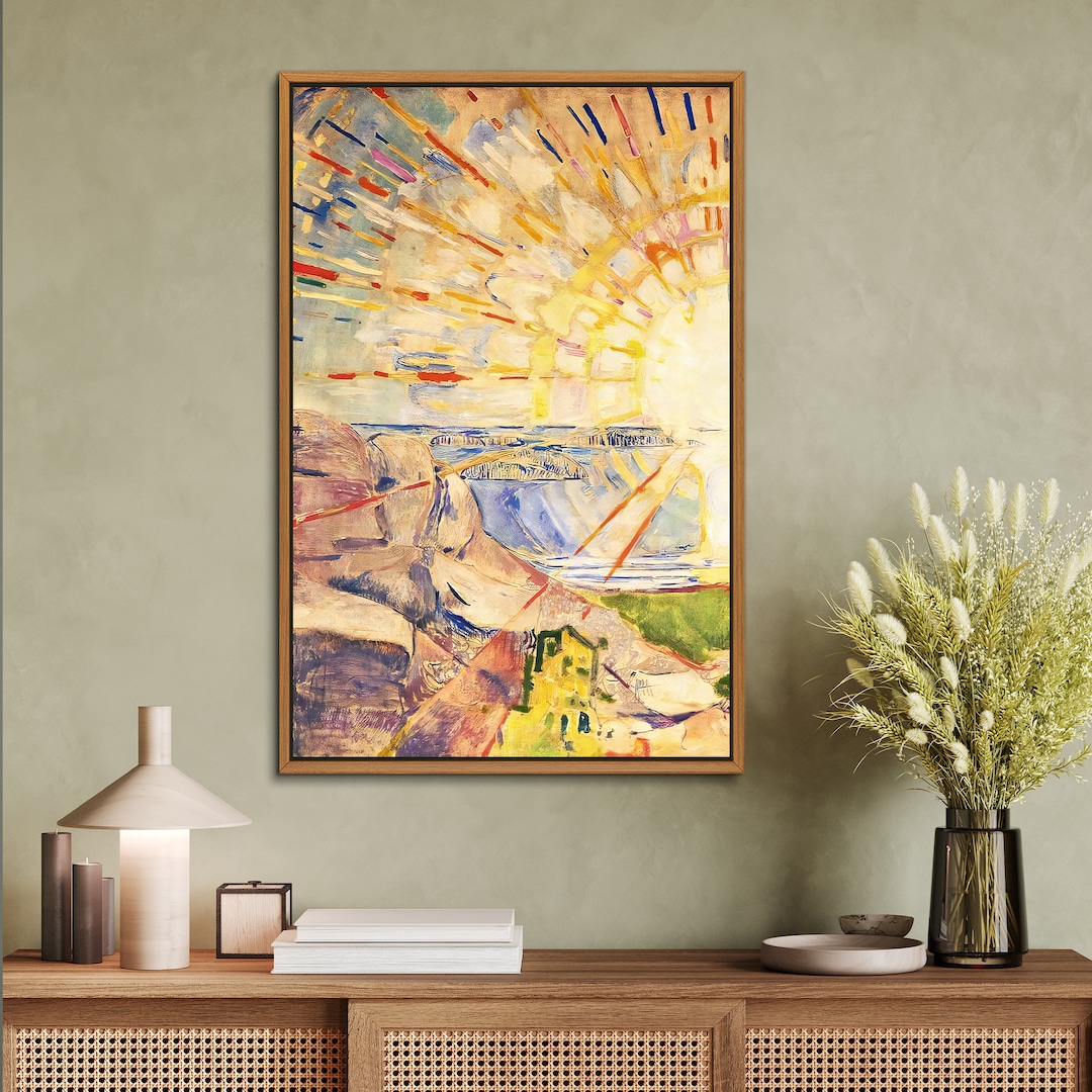 Edvard Munch 'the Sun' Canvas Print: Framed Nature Wall Art - Etsy