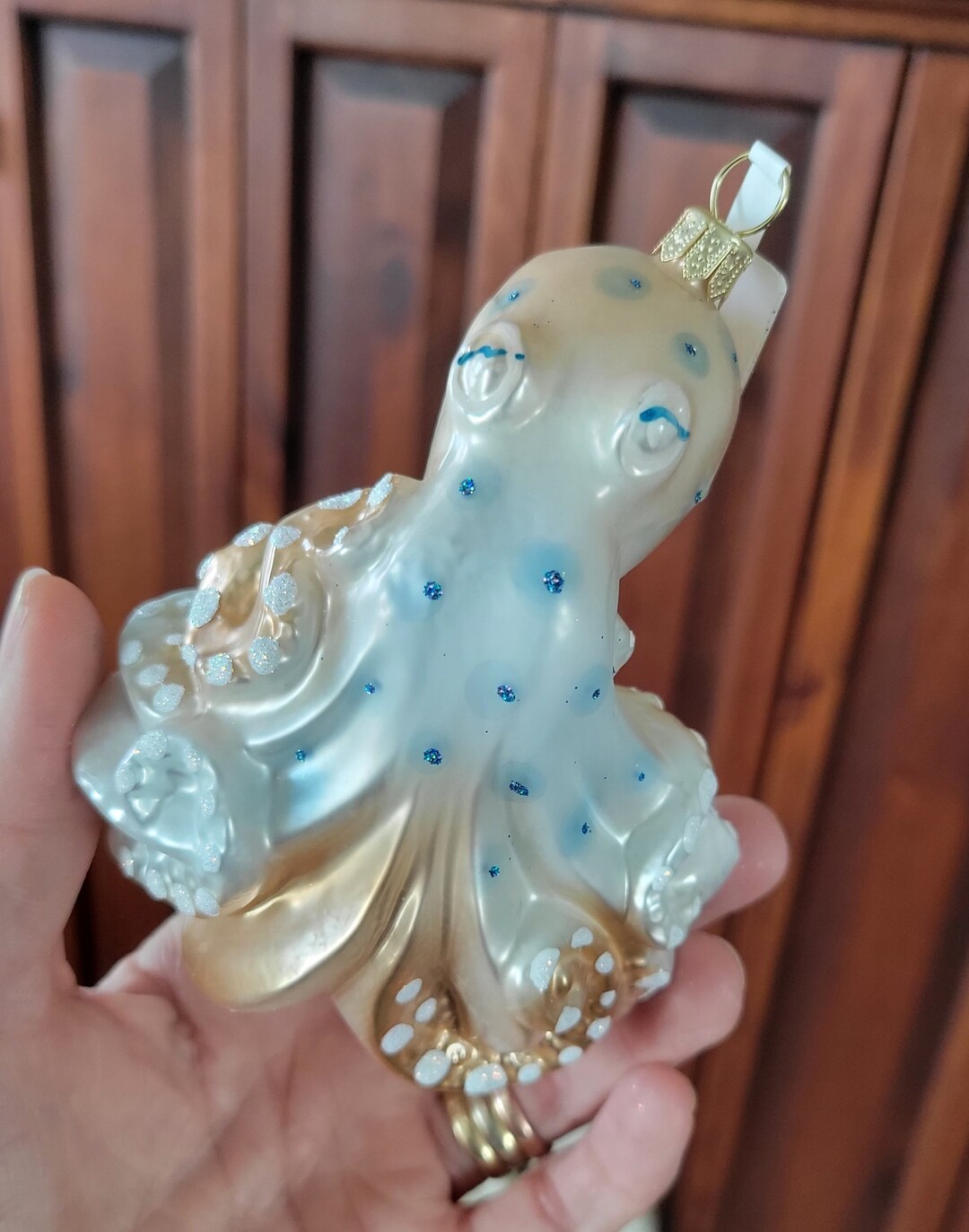 Octopus Ocean Fish Blown Glass Christmas Ornament Decoration - Etsy