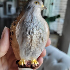 Falcon Bird of Prey Blown Glass Christmas Ornament Decoration - Etsy
