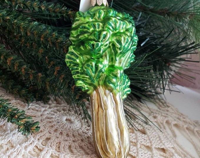 Celery Stalk Blown Glass Christmas Ornament Decoration - Etsy