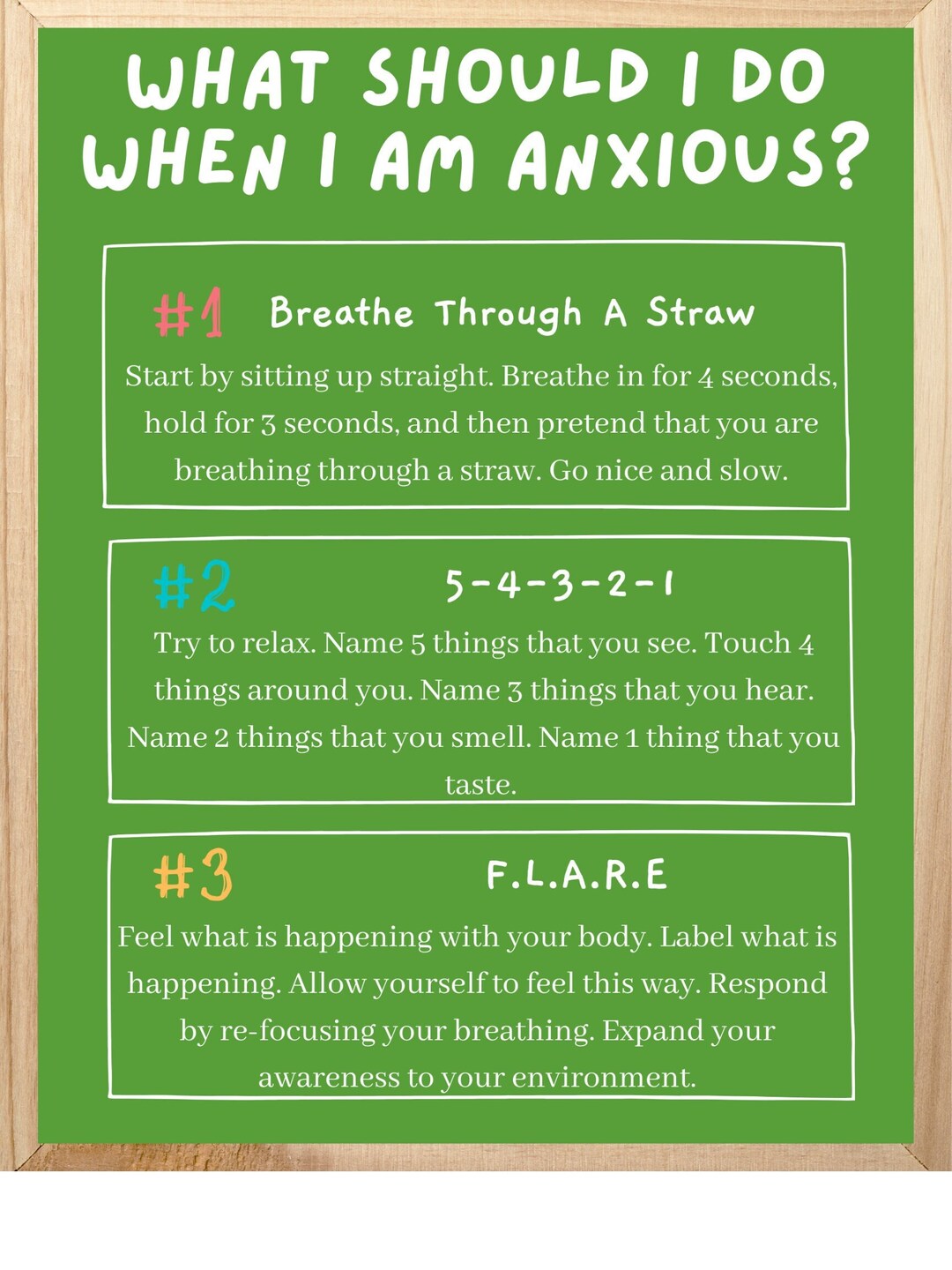 What Should I Do When I Am Anxious Poster | Mindfulness Printable ...