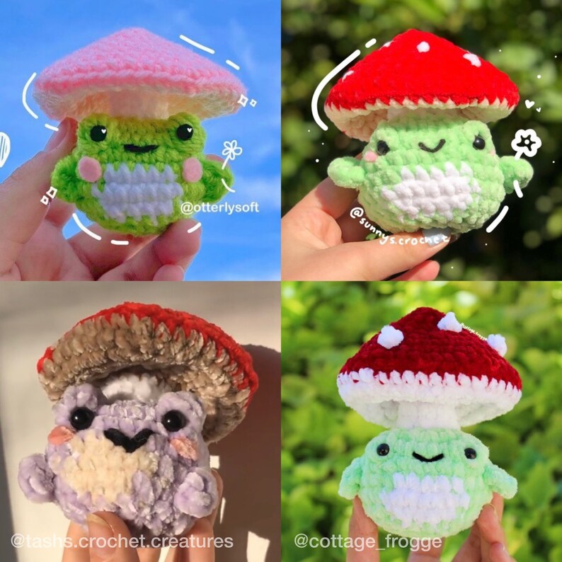 PDF PATTERN ONLY - Crochet Poppable Mushroom Frog - Etsy