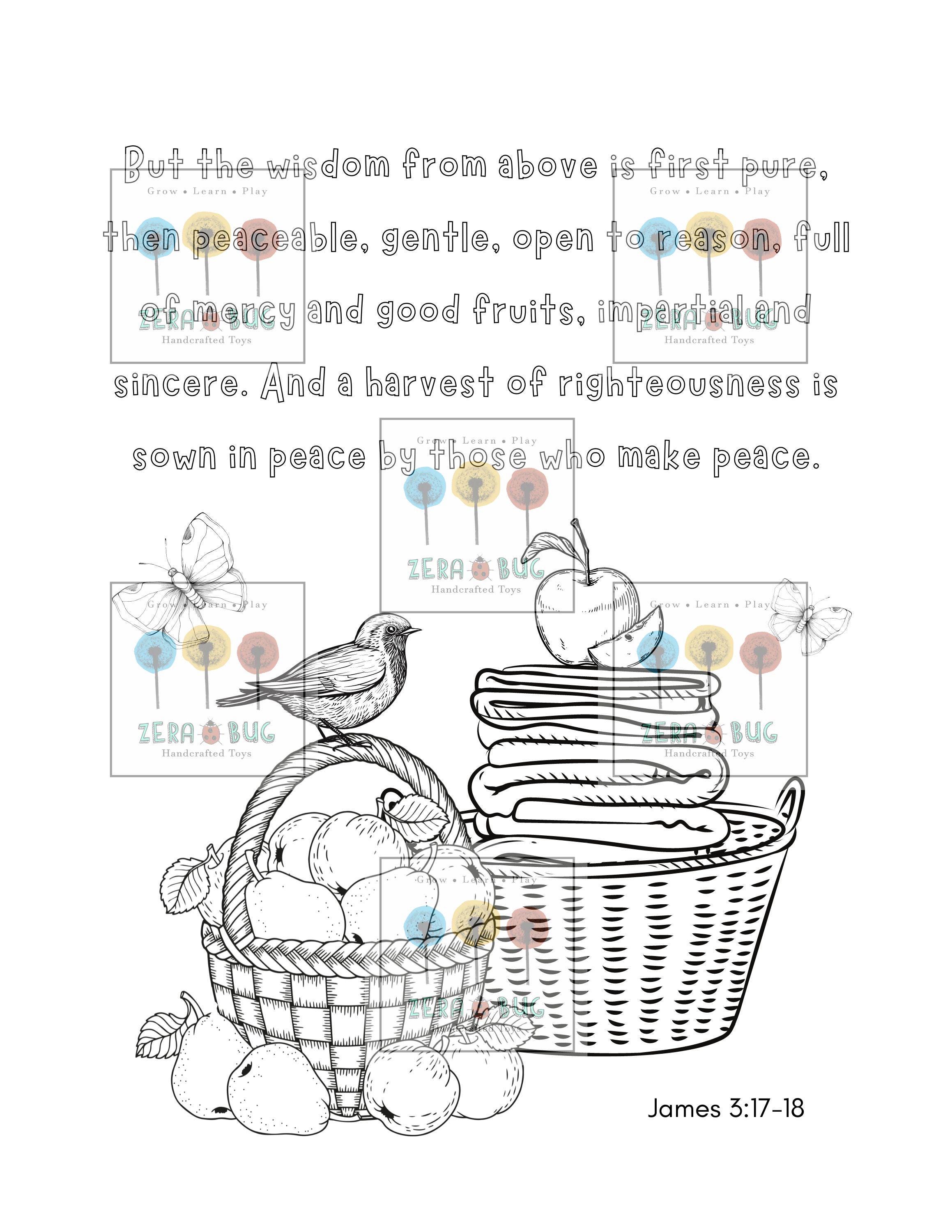 Kid’s Thanksgiving Bible Verse Coloring Pages Printable PDF Download - Etsy