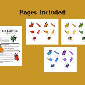 Bug Catcher Preschool Kindergarten Activity Printable Cut & Paste ...