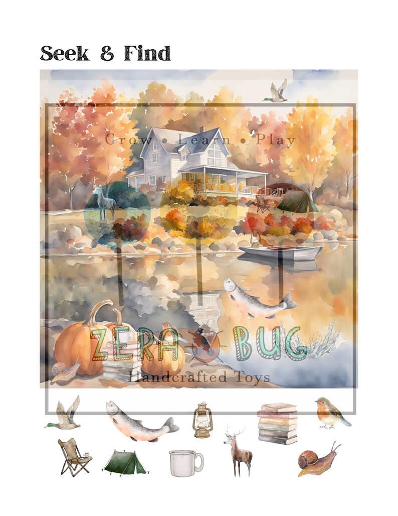 Fall Seek & Find: 5 Thanksgiving Activity Worksheets (PDF Download) - Etsy