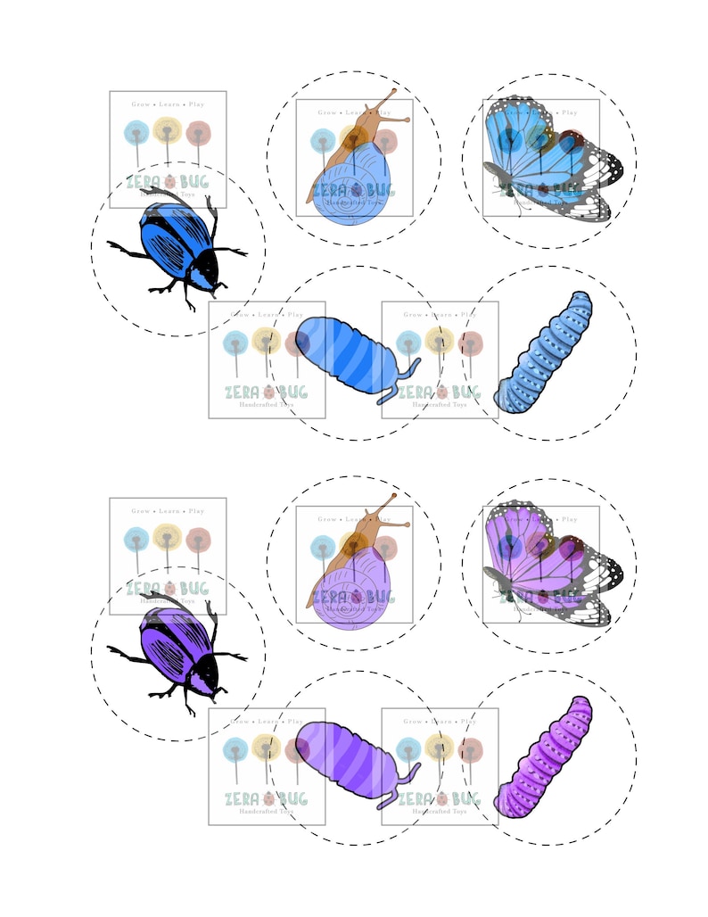 Bug Catcher Preschool Kindergarten Activity Printable Cut & Paste ...