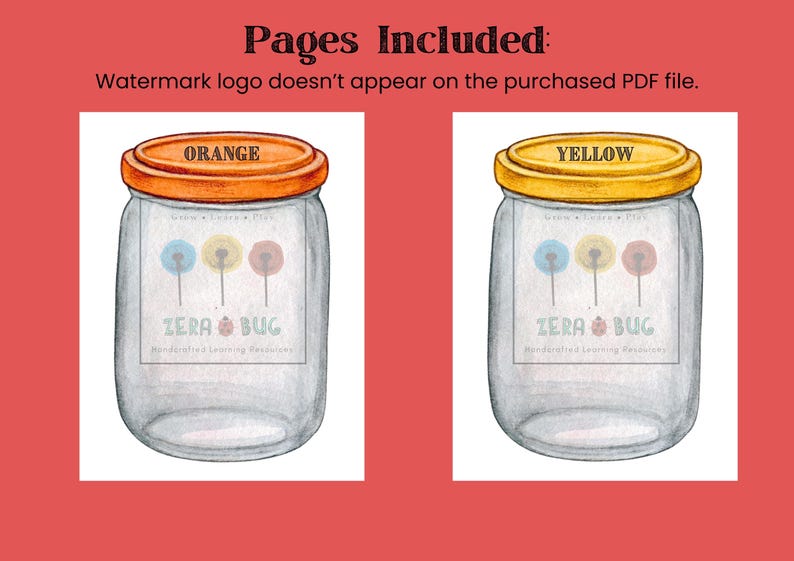 Color Sorting Sewing Jar Activity: Preschool Printable (PDF File) - Etsy