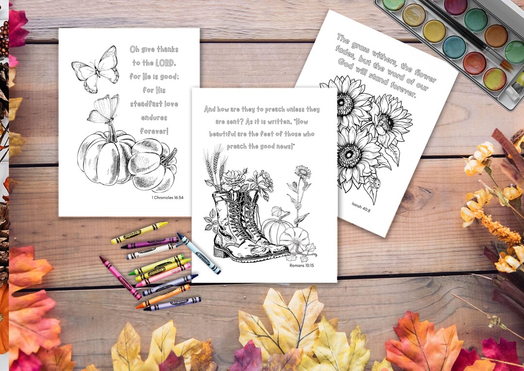 Scripture Kid’s Coloring Pages Bible Thanksgiving Fall Autumn Harvest ...