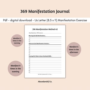 369 Manifestation Journal | 369 Manifest Journal | Law of Attraction ...