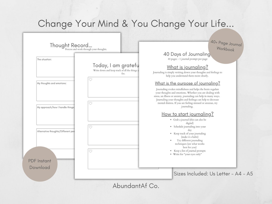 Journal Prompts, Mental Health Journal, Self Care Journal, Writing ...