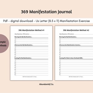 369 Manifestation Journal | 369 Manifest Journal | Law of Attraction ...