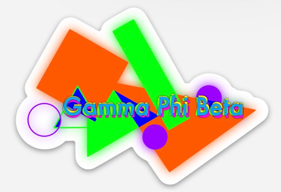 Gamma Phi Beta Shape Sticker Waterproof - Etsy