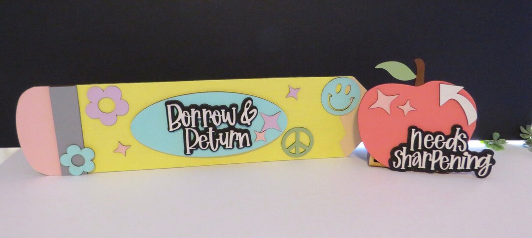 Retro Styled Classroom Pencil Storage Sharp, Dull Pencil Bins Teacher ...