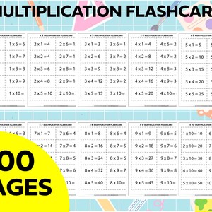 100 Pages of Multiplication Worksheets, Additions and Words Problems - Etsy