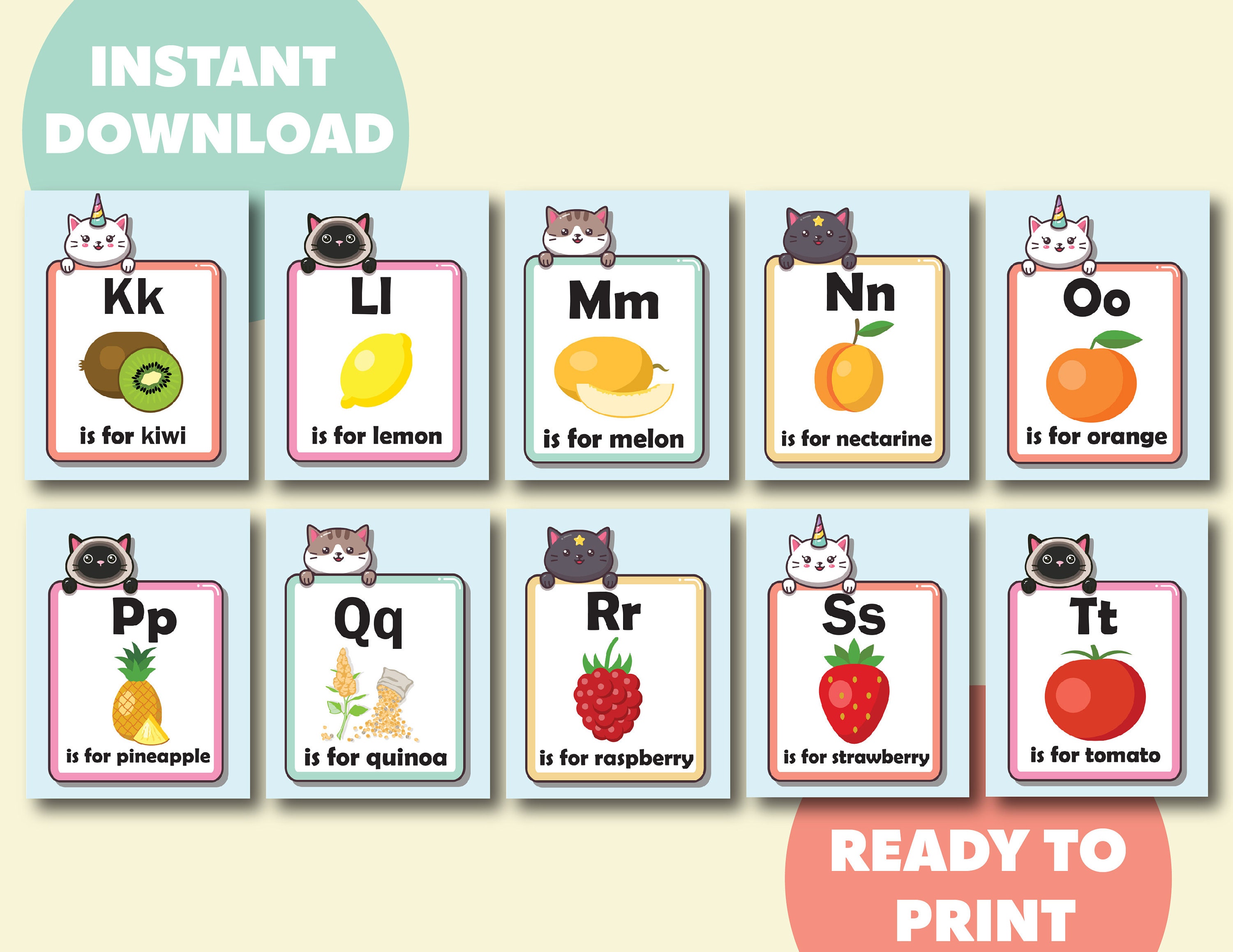 Large & Small ABC Flash Cards, Education Cards, A-Z Flash Cards ...