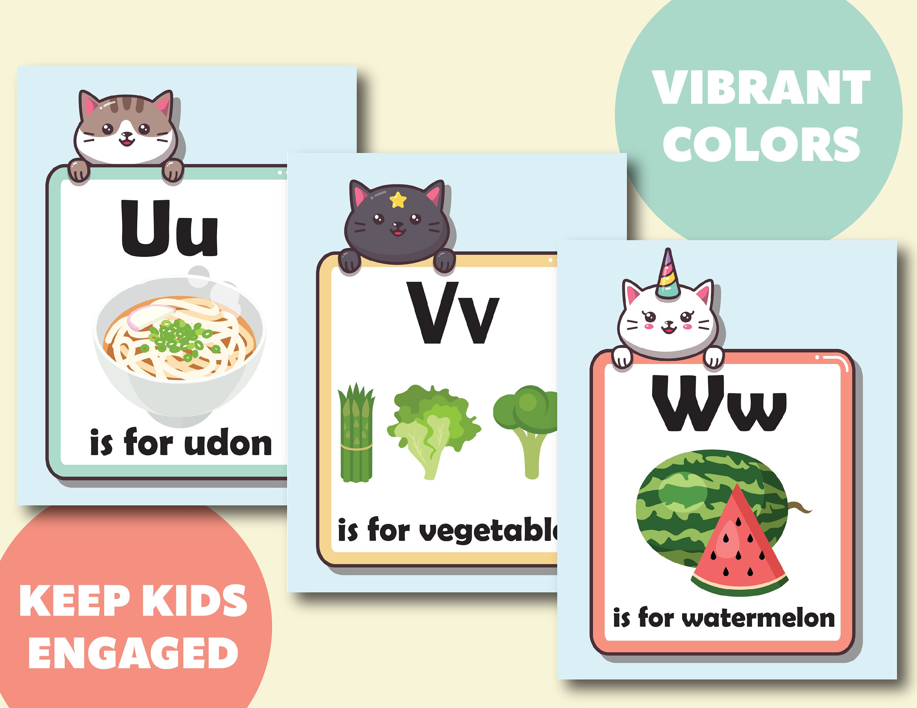 Large & Small ABC Flash Cards, Education Cards, A-Z Flash Cards ...