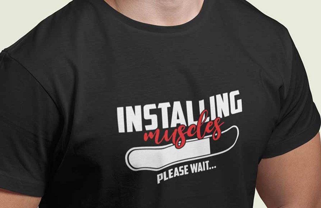 Installing Muscles Shirt Workout Gym Shirt - Etsy