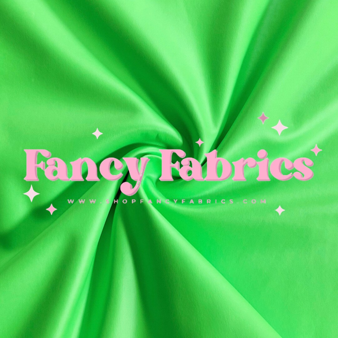 Ready to Ship Neon Green Pleather 4 Way Stretch Bow Making Apparel ...
