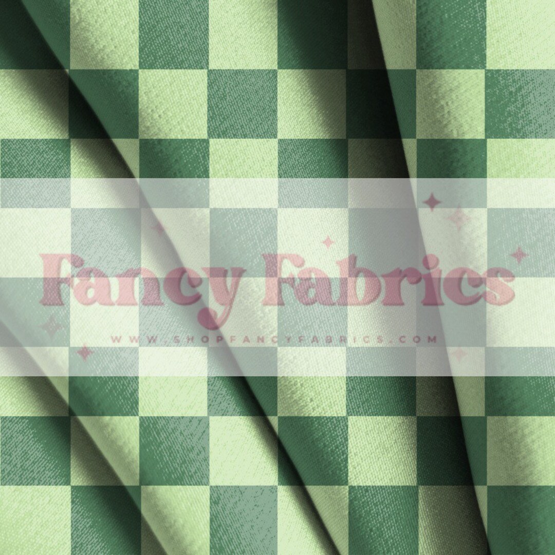 Green Checkers Fabric by the Yard Bullet DBP Swim Holographic Mesh ...
