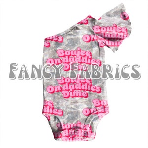 Boujee on Daddy's Dime Fabric by the Yard Bullet Double Brushed ...