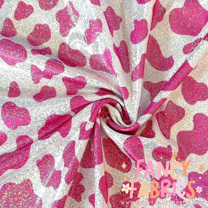 Pink Cow Print Fabric - Etsy