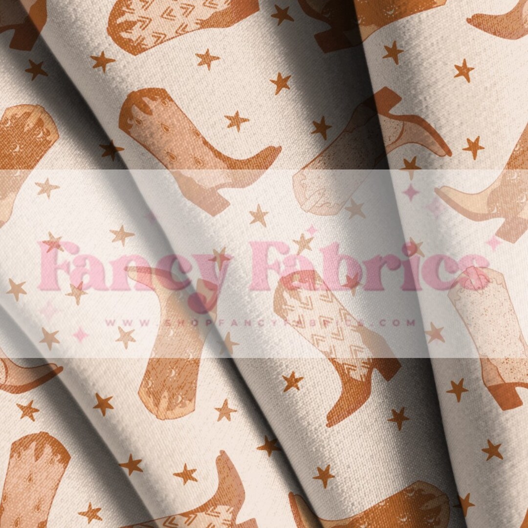 Western Boots Fabric by the Yard Bullet DBP Swim - Etsy