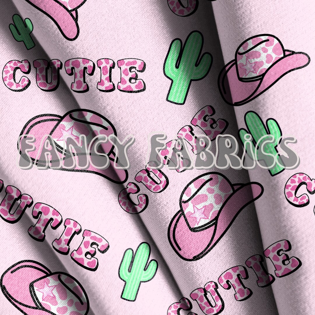 Cowgirl Cutie Fabric By The Yard Bullet Double Brushed Polyester Swim