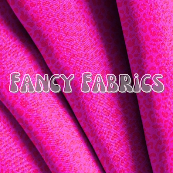 Neon Pink Leopard Fabric by the Yard Bullet Double - Etsy