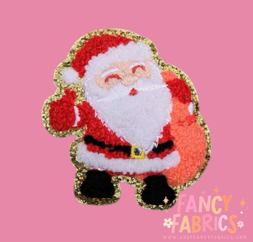 Santa Claus Embroidered Iron on Patch Ready to Ship Fast Shipping - Etsy