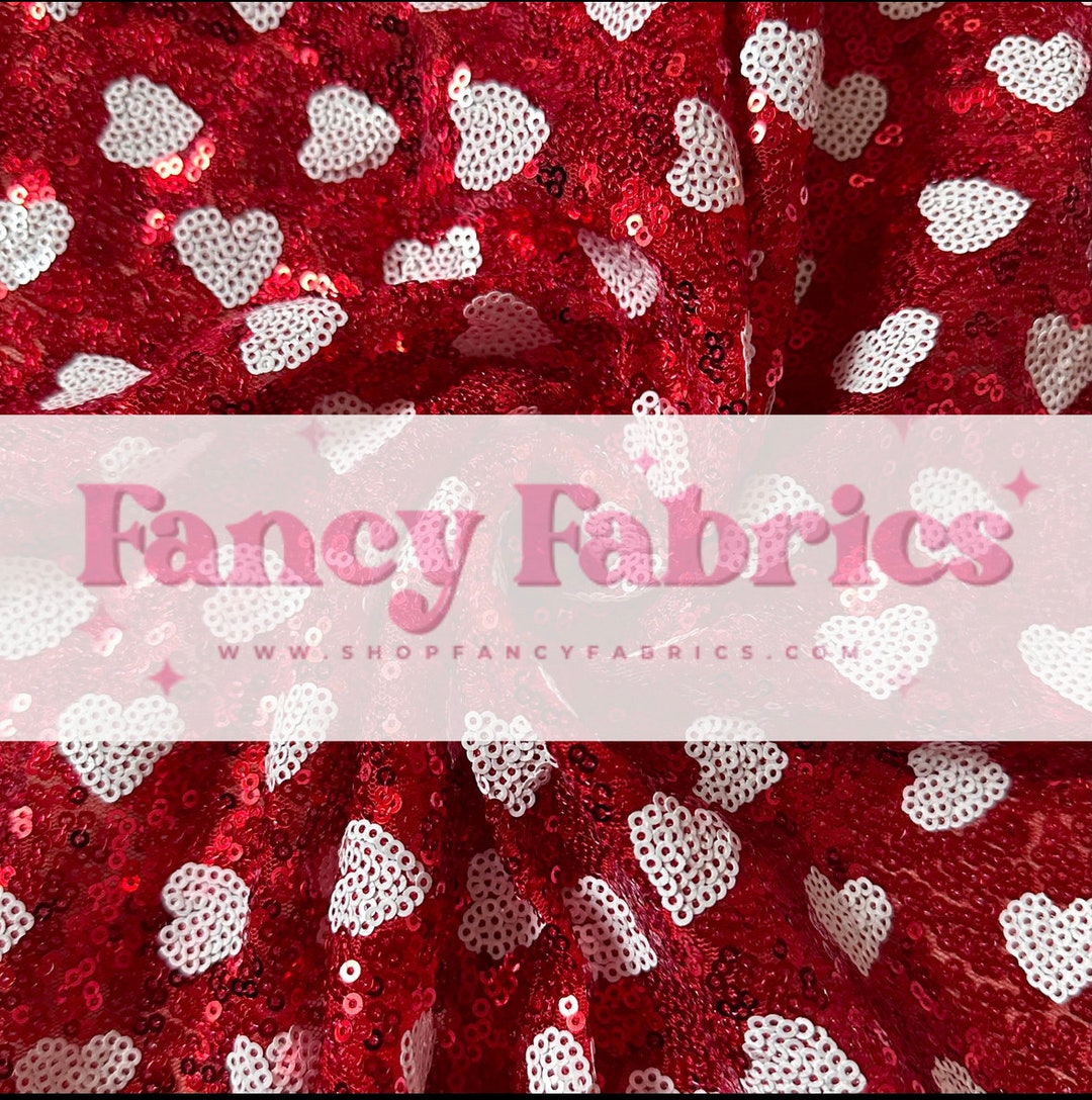 Ready to Ship | Red Hearts | Sequin Mesh | Fast Shipping | USA | Bow ...