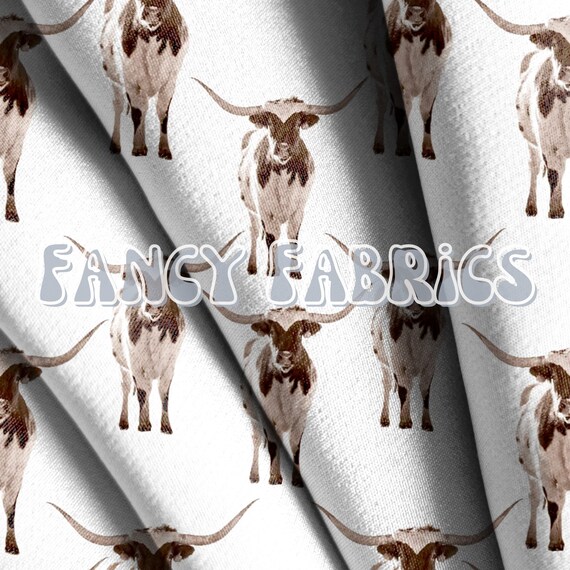 Longhorns Fabric by the Yard Bullet Double Brushed - Etsy