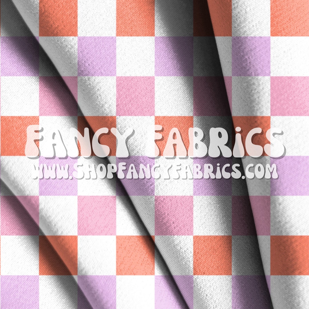 Preppy Checkers Fabric By The Yard Bullet Dbp Swim Etsy