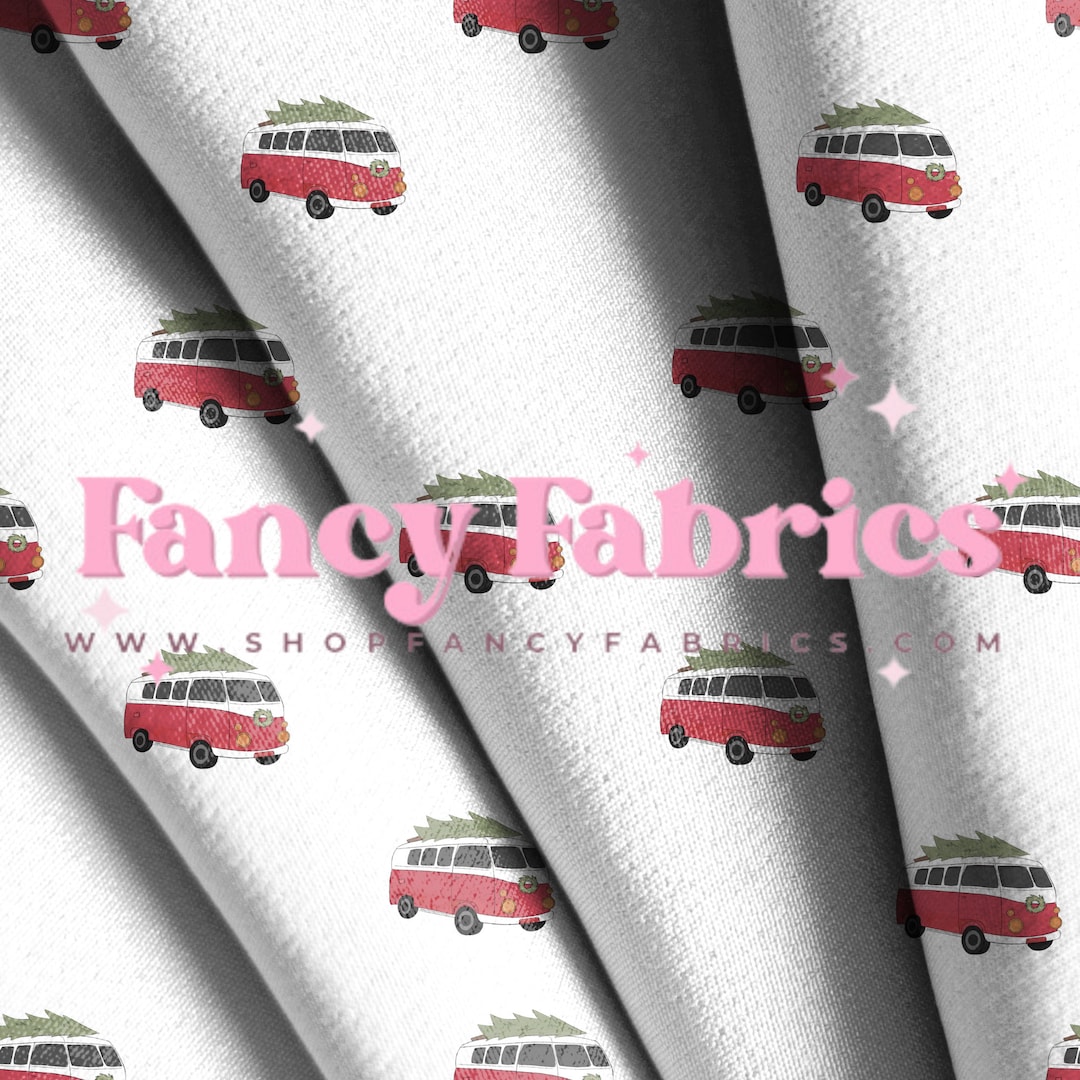 Vintage Tree Vans Fabric by the Yard Bullet Double - Etsy