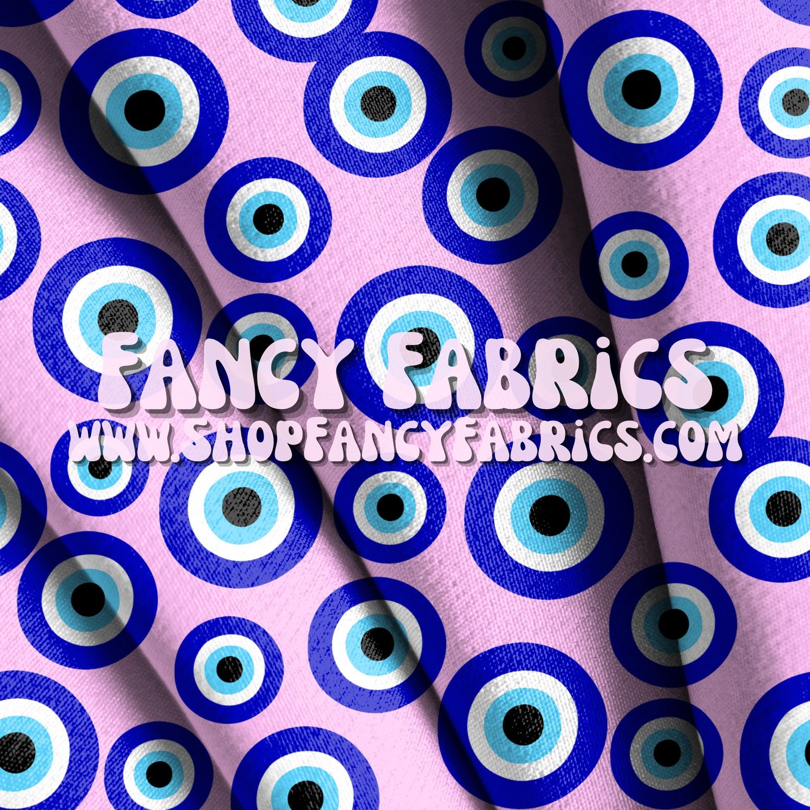 Evil Eye Fabric By The Yard Bullet Double Brushed Etsy