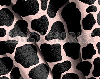 Cow Print Stripes Fabric by the Yard Bullet Double - Etsy