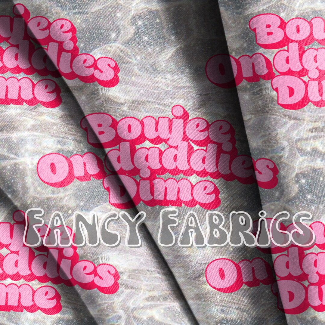 Boujee on Daddy's Dime Fabric by the Yard Bullet Double Brushed ...