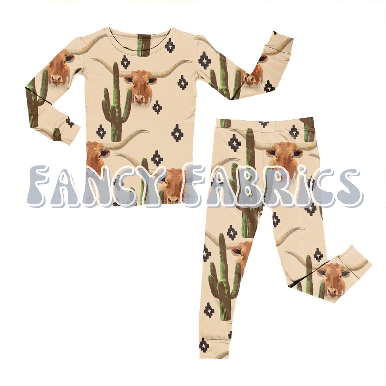 Aztec Longhorns Fabric by the Yard Bullet Double Brushed - Etsy