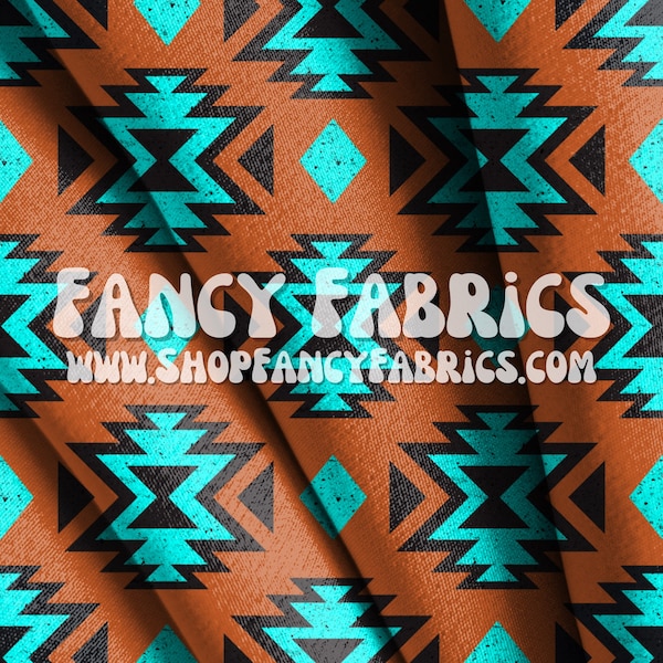 Aztec Print Cotton Fabric - Etsy