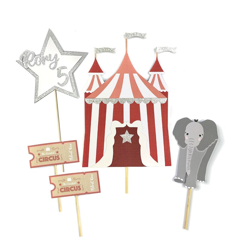 Circus Cake Toppers - Etsy