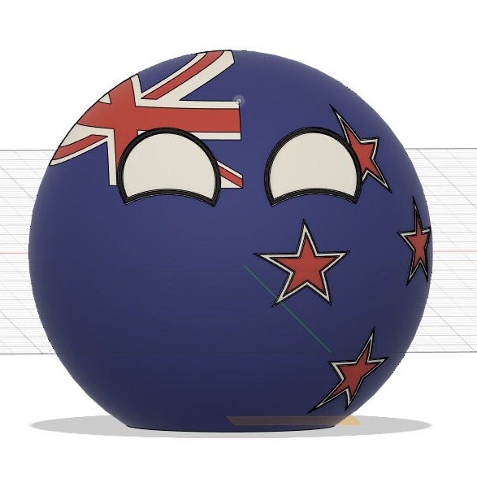 Countryballs 3D Printed Models/desk Art new Zealand | Etsy UK