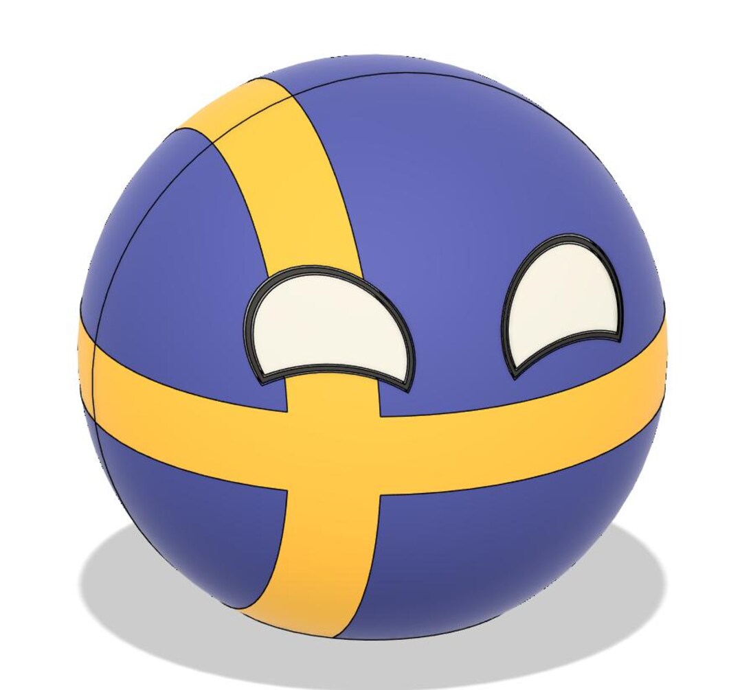 Countryballs 3D Printed Models/desk Art (sweden) - Etsy