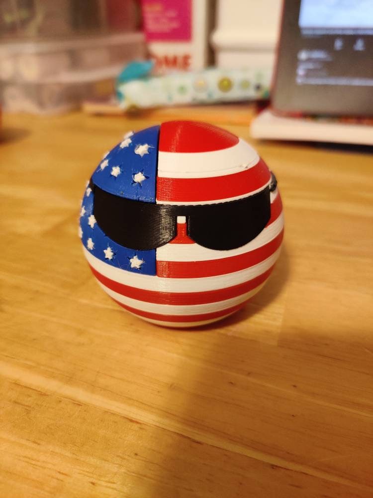 Countryballs 3D Printed Models/desk Art (USA) - Etsy