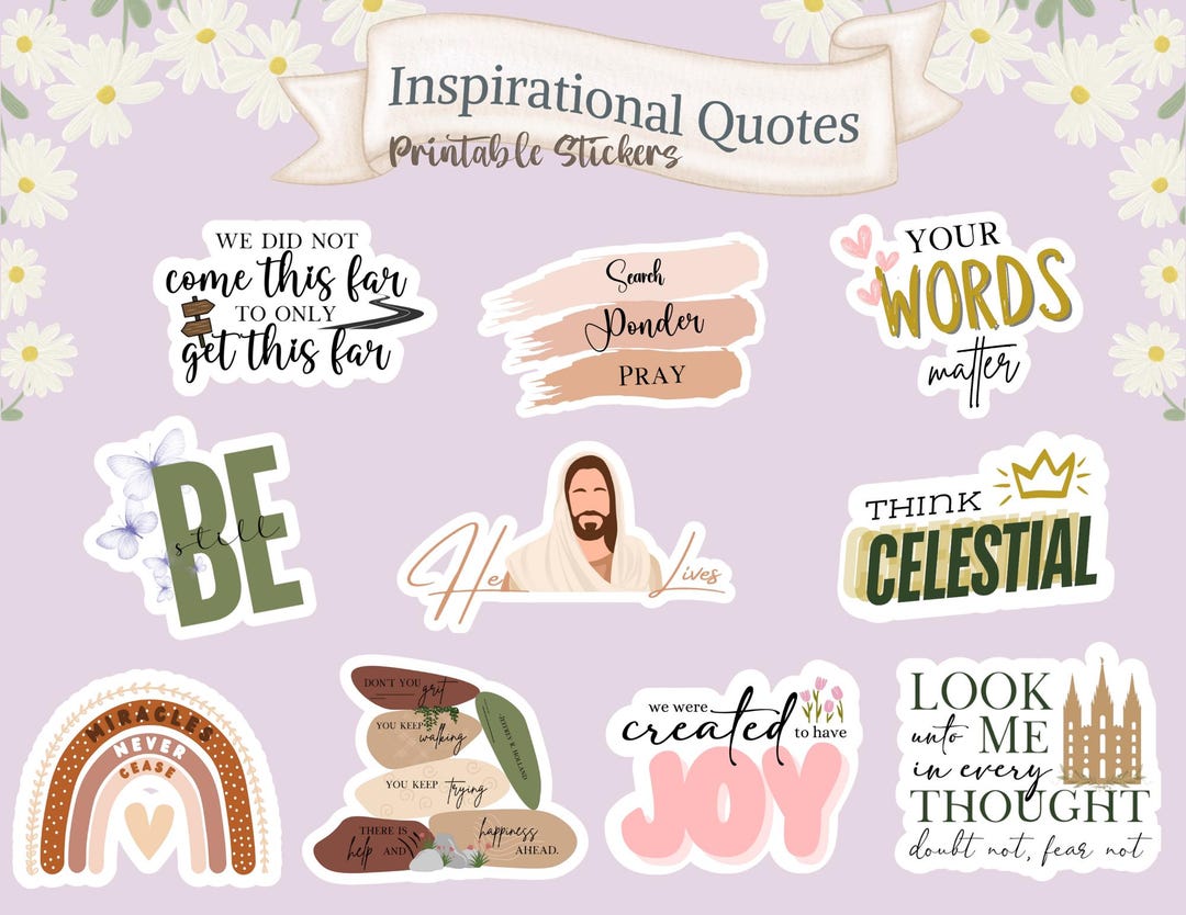 Christian Printable Stickers | LDS Printable Sticker| PNG - Etsy