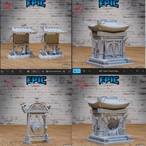 Eastern Temple Scatter Terrain DND Miniatures Legends of the East ...
