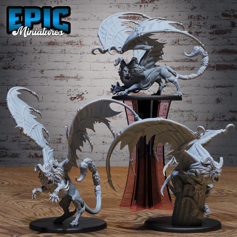 Manticore Classic Set of 3 DND Miniatures Cultist Circle Collection ...