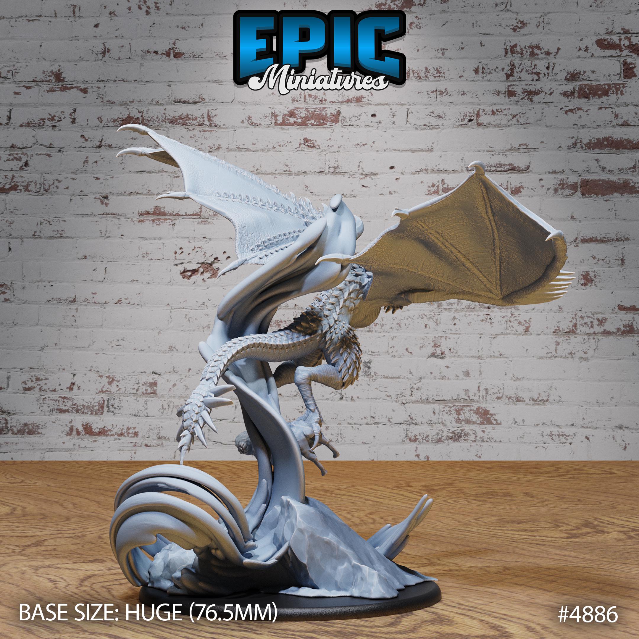 Huge Demise Wyvern Set of 3 DND Miniatures Age of Dragons Collection ...