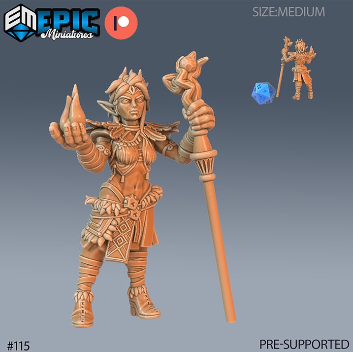 DND Miniature Elves Elf Collection Dungeons and Dragons Mini Resin 3d ...