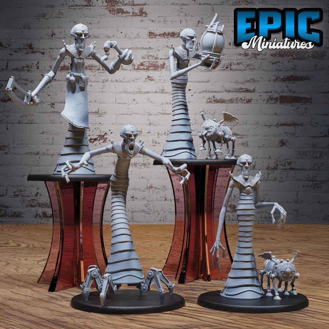 Secundus Set of 4 DND Miniatures Mechanus Clockwork Collection Dungeons ...