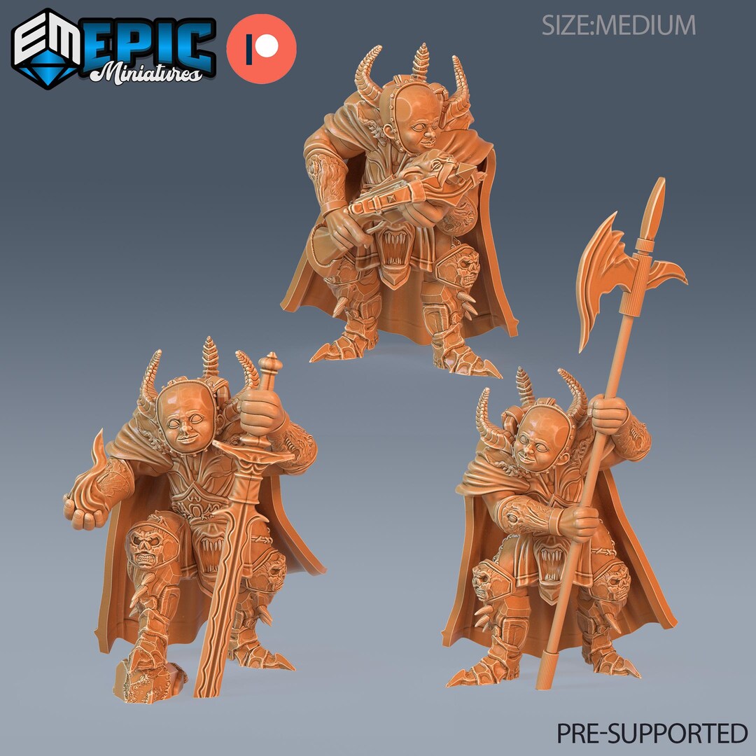 Legion Devil Set of 3 DND Miniatures Deadly Sins Collection Dungeons ...