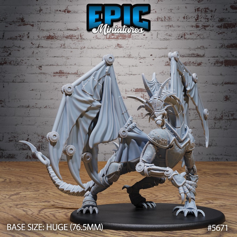 Dragon Construct Set of 3 DND Miniatures Mechanus Clockwork Collection ...
